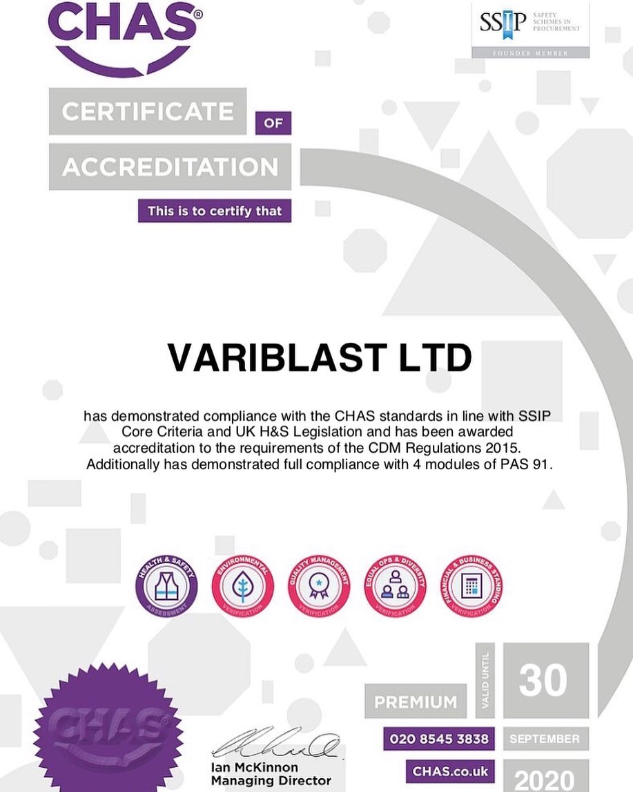 VariBlast is now CHAS Premium Compliant | VariBlast